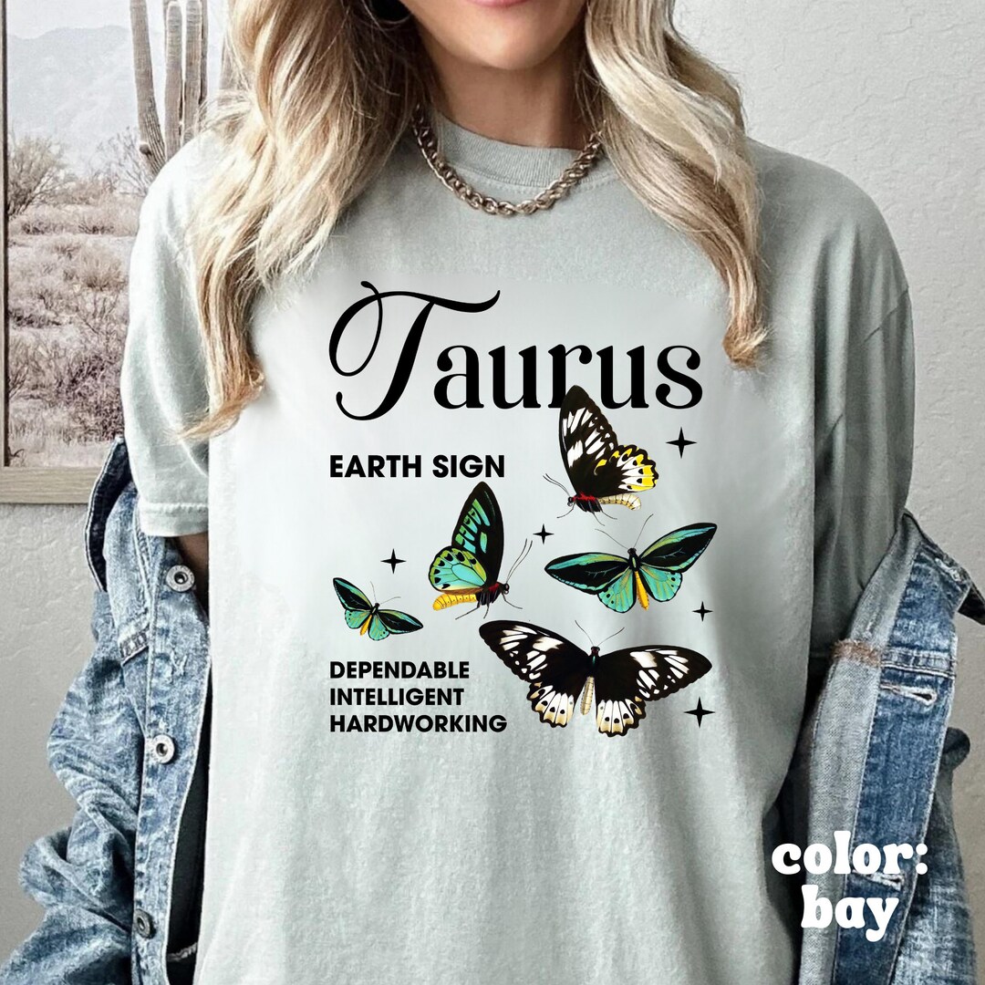 Taurus Shirt Zodiac Moth Shirt Teenage Girl Gifts Butterfly Shirt ...