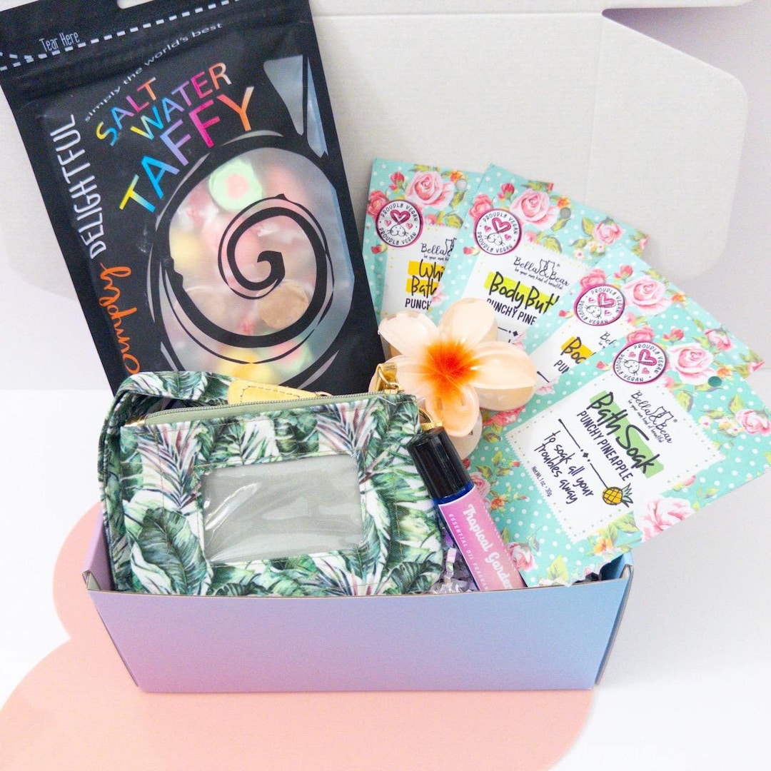Tropical Spa Gift Box Beach Self Care Box Spa Gift Box Thank You Gift ...