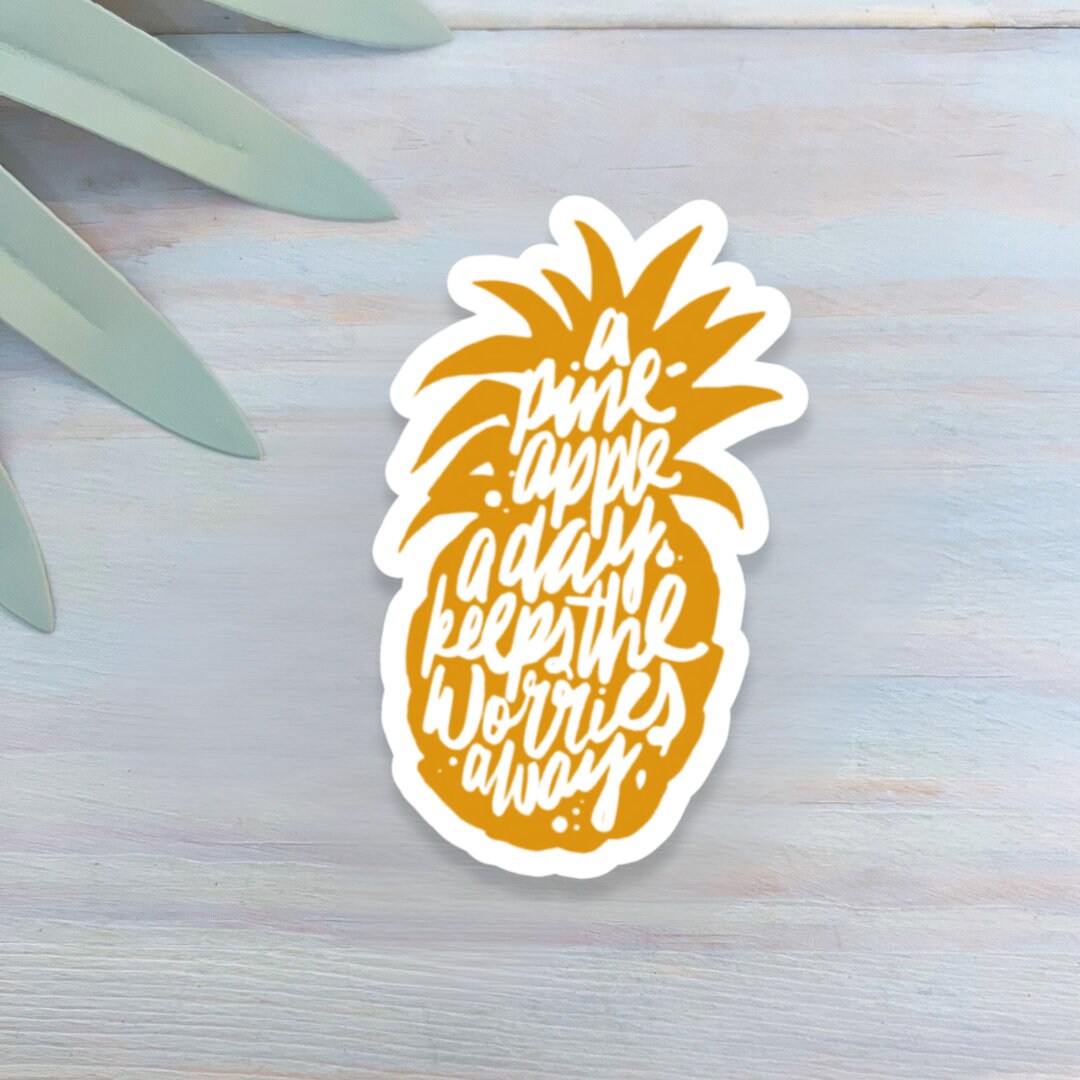 Pineapple Decal Waterproof Vinyl Sticker Die-cut Ocean Stickers Surf ...