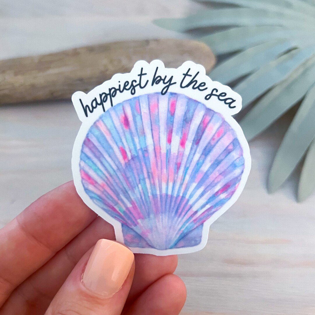 Waterproof Vinyl Seashell Decal Sticker - Etsy