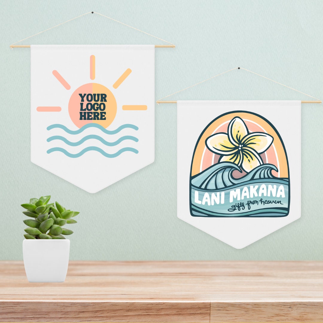 Custom Logo Banner Custom Pennant Wall Hanging Logo Wall Decor Custom ...