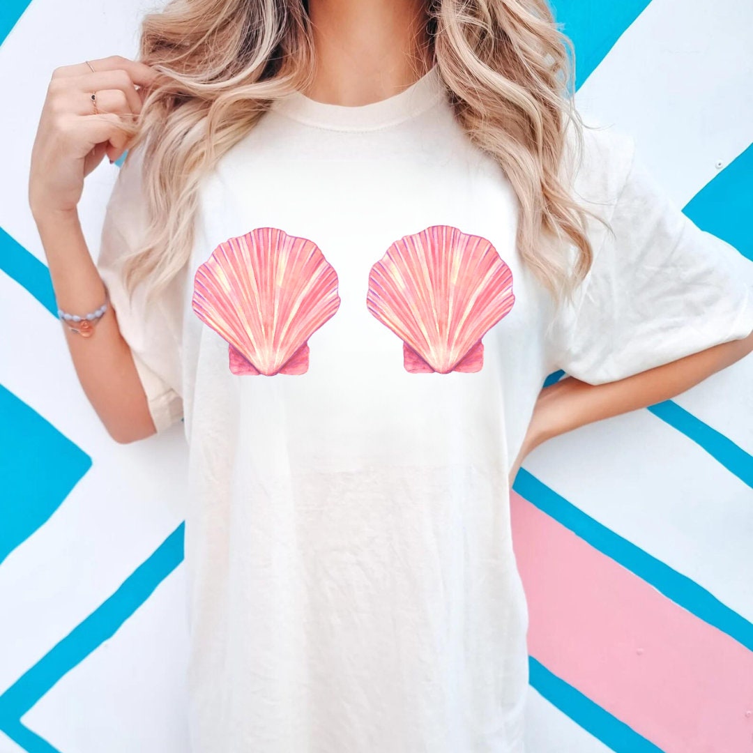 Mermaid Seashell Bra Tee Mermaid Core Mermaid Aesthetic Beach Seashell ...