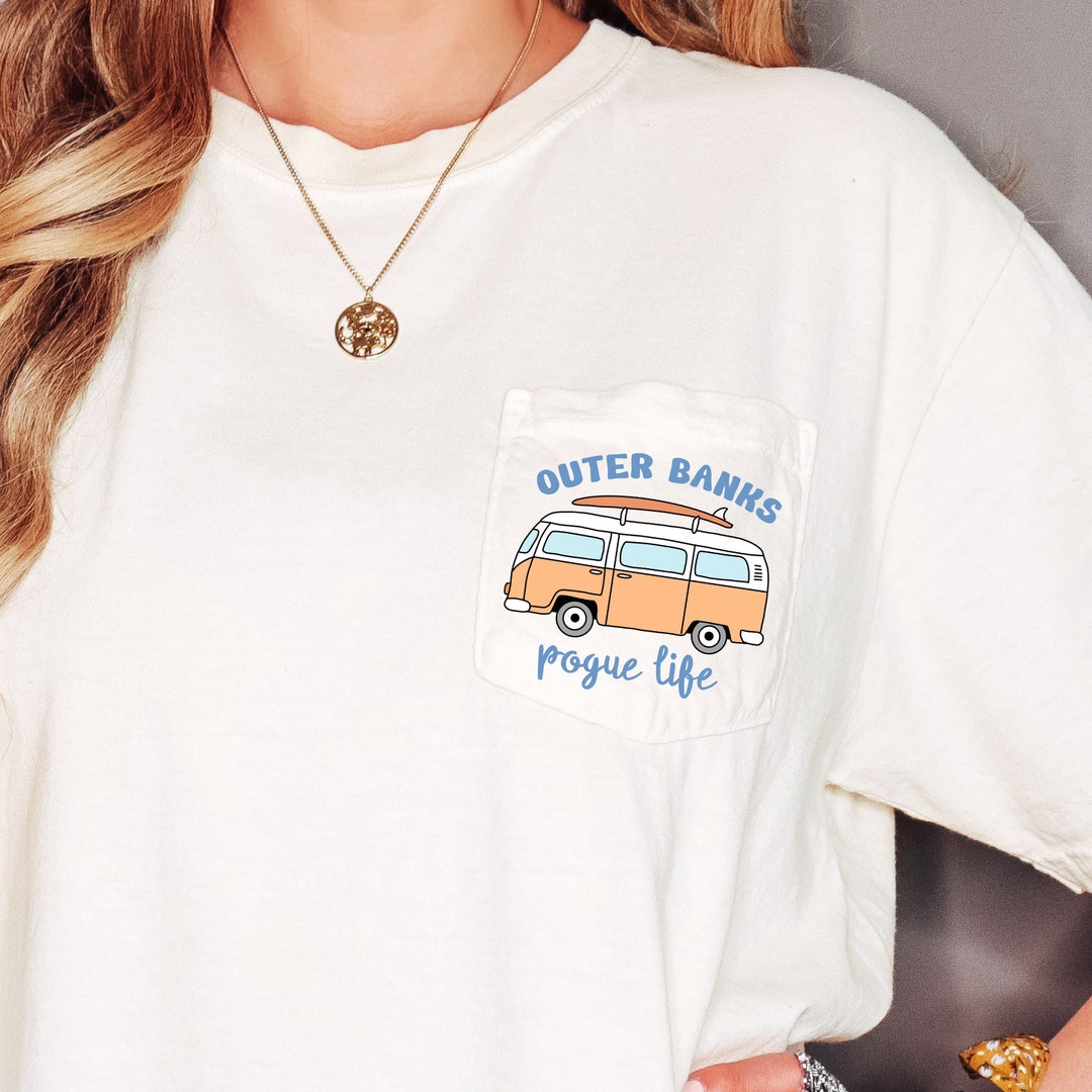 Outer Banks Shirt Pogue Life Coconut Girl Comfort Colors Pocket Tee ...