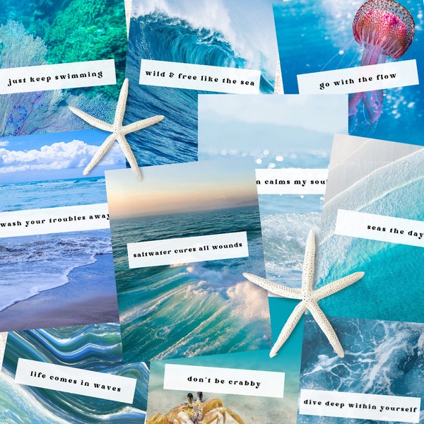 Beach Affirmations Cards - Etsy