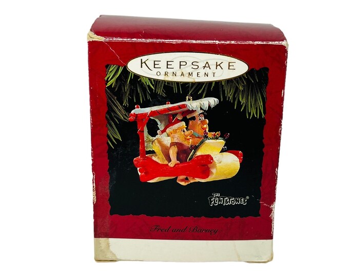 1994 Hallmark Fred and Barney Flintstones Cartoon Christmas Ornament - Etsy