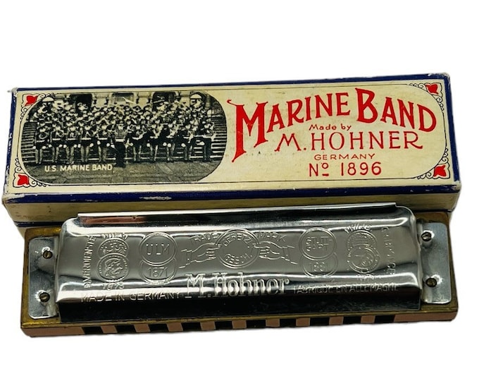 Vintage M. Hohner No. 1896 Marine Band A440 Key C Harmonica From ...