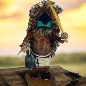 Native American Na-ngasohu Hopi Chasing Star Kachina Sculpture by Larry ...