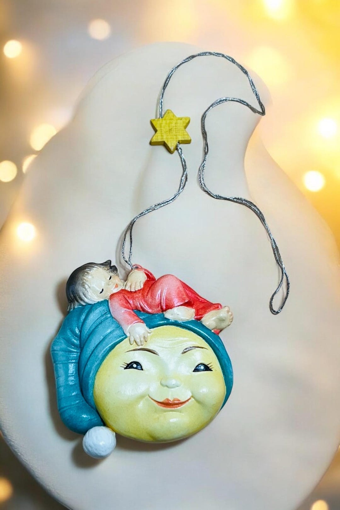 Vintage Ferrandiz Anri 'sleepy Head' Wooden Ornament - Etsy