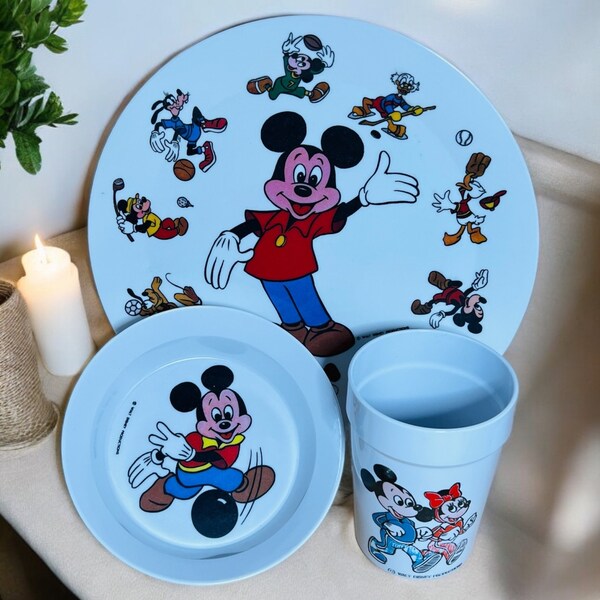 Mickey Mouse Dinnerware - Etsy