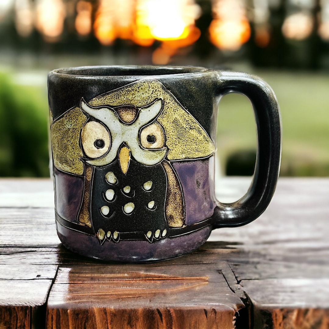 Mara Mexico Folk Art Owl Heavy Stoneware Pottery Mug - Etsy