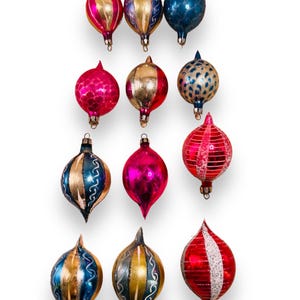 Santaland Vintage Polish Mercury Glass Indent Mica Christmas Ornaments ...