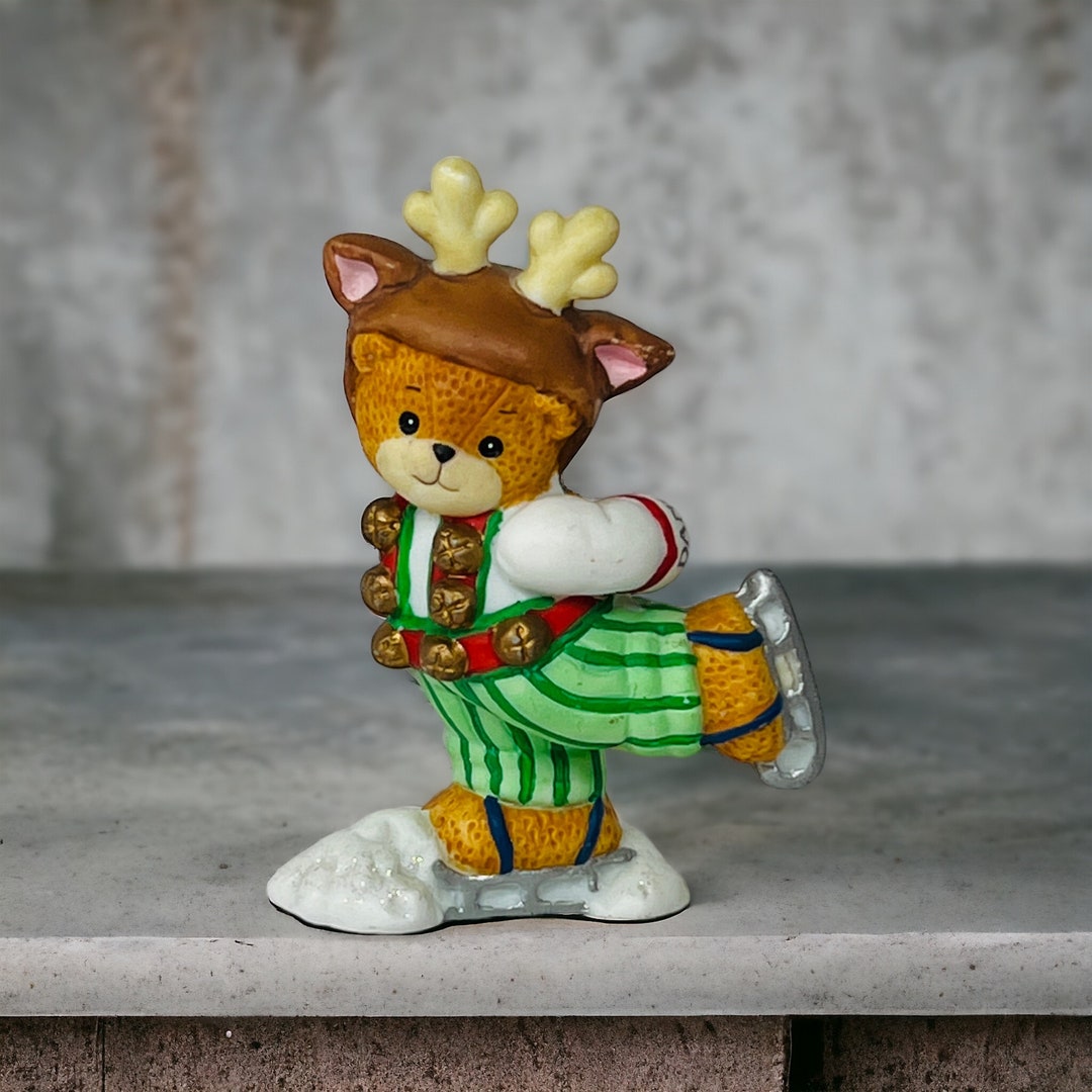 1994 Enesco Lucy and Me Lucy Rigg Christmas Dancer Reindeer Bear - Etsy