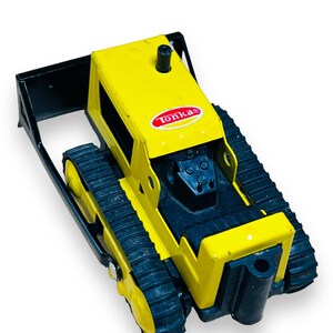 Vintage 1970's Tonka No.495 Pressed Steel Mini 4 Yellow Toy Bulldozer ...