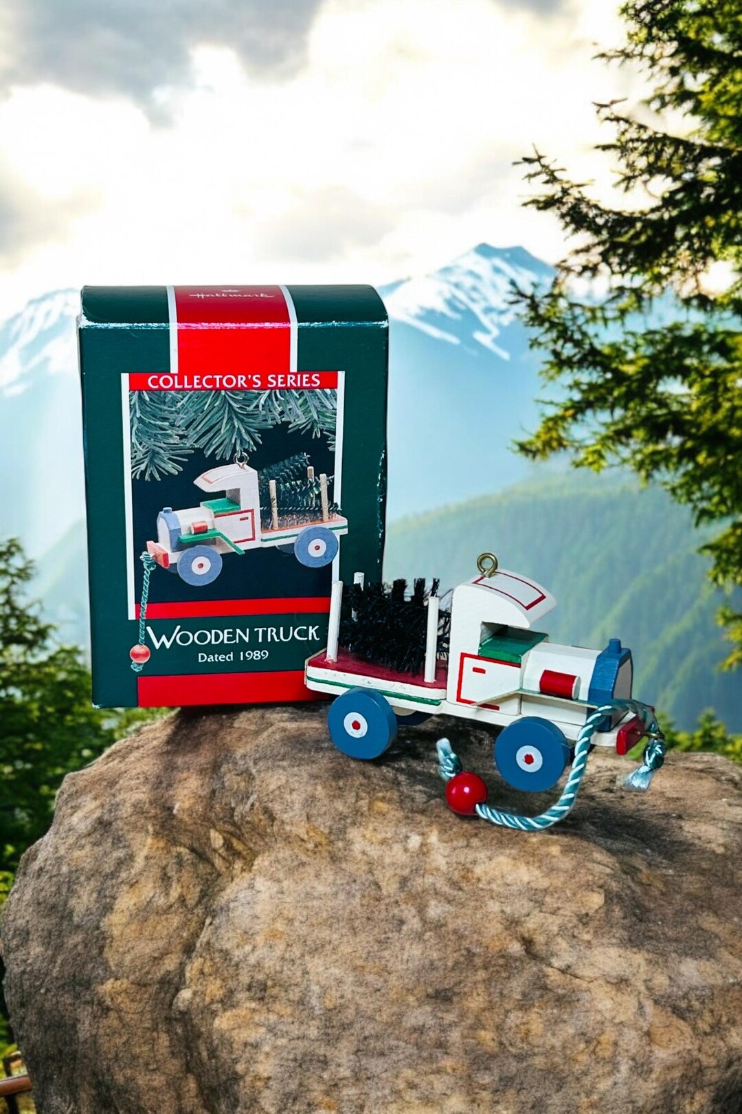 Vintage 1989 Hallmark Nostalgic Childhood Series Wooden Truck Ornament ...