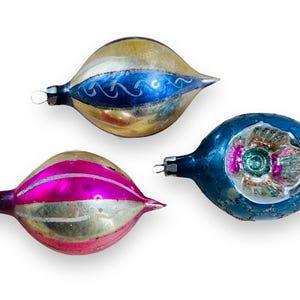 Santaland Vintage Polish Mercury Glass Indent Mica Christmas Ornaments ...