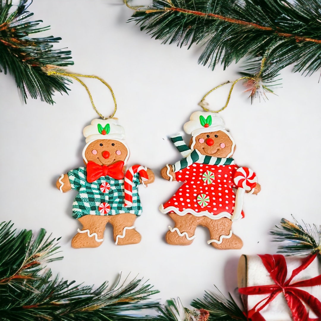 Gingerbread Man & Woman Candy Decorated Ornaments - Etsy