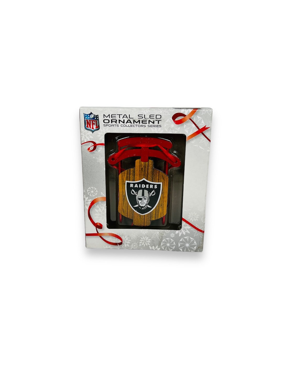 Oakland Raiders Metal Sled Christmas Ornament Official NFL Merchandise ...