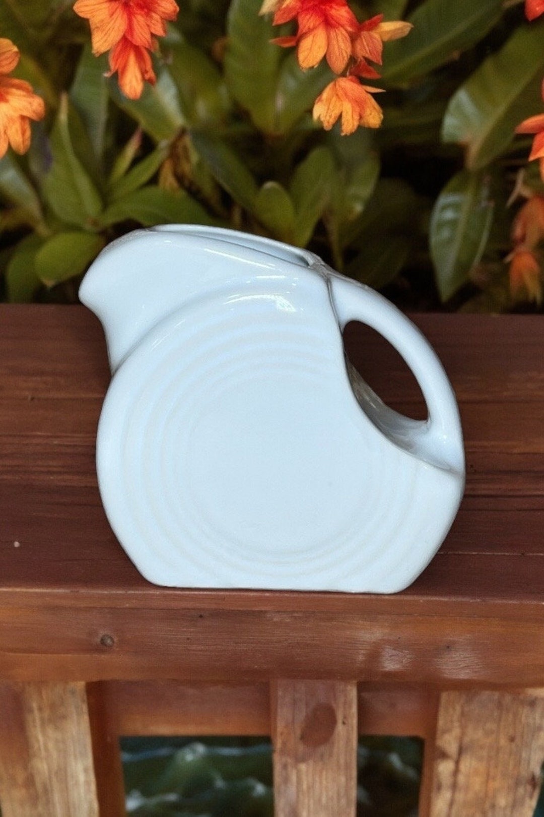 Fiesta White Mini Disc 3 Pitcher - Etsy