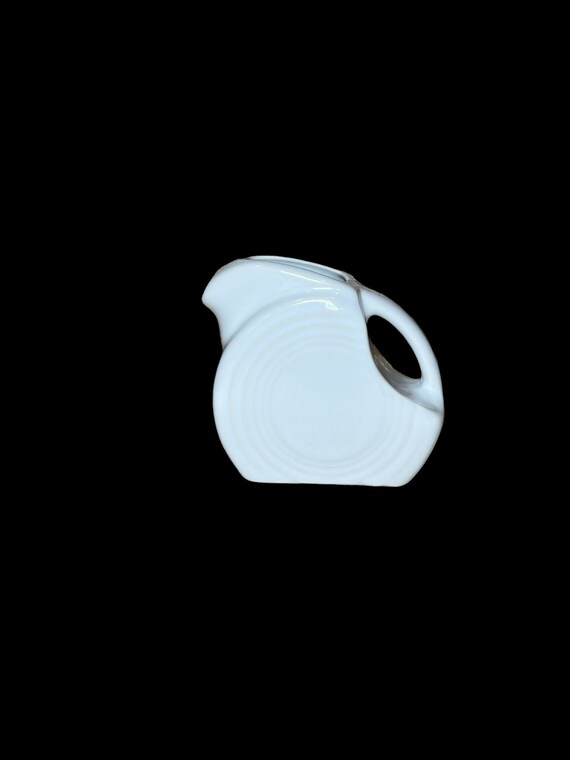 Fiesta White Mini Disc 3 Pitcher - Etsy