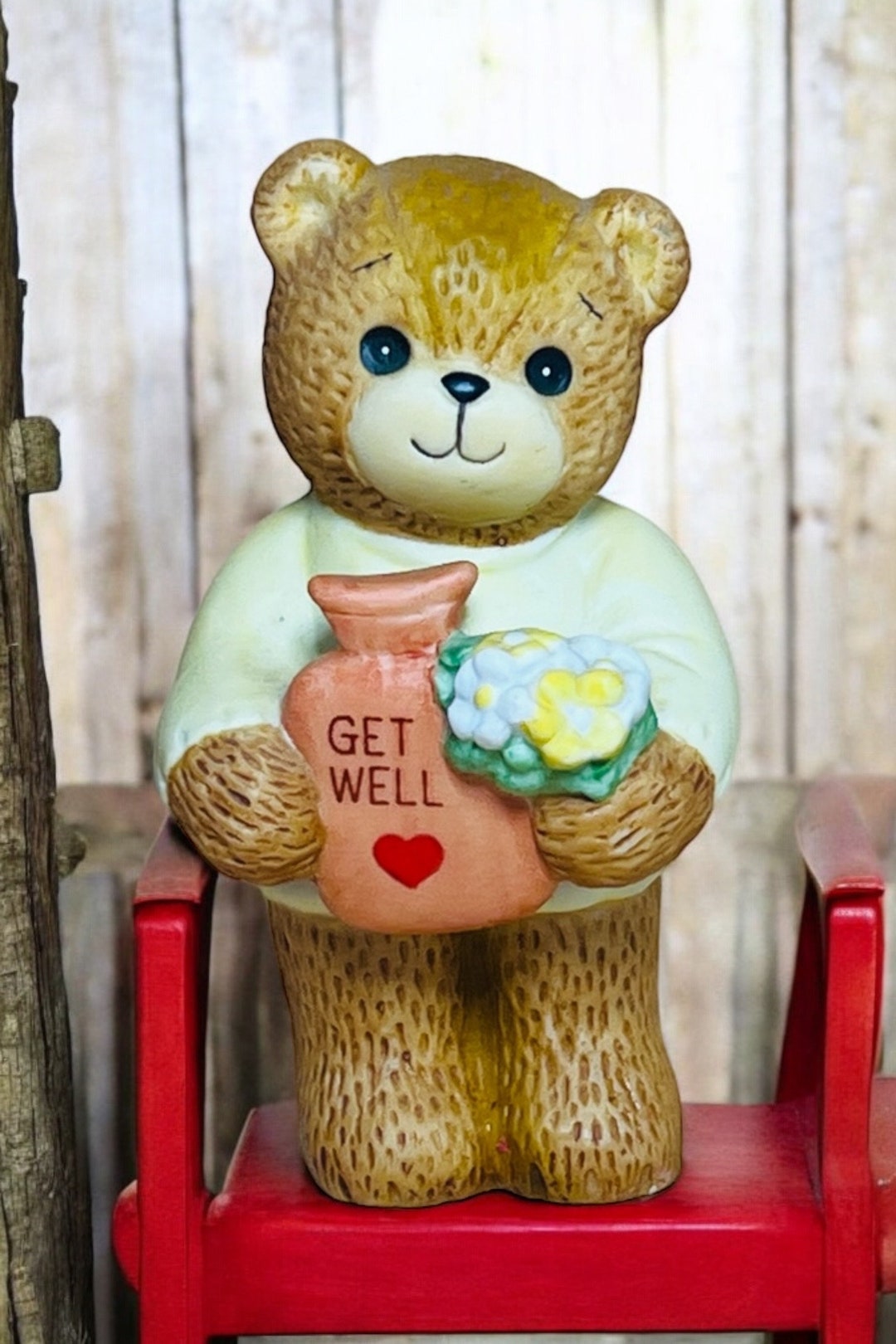 1983 Lucy and Me Lucy Rigg 'get Well' Bear Ceramic Figurine - Etsy
