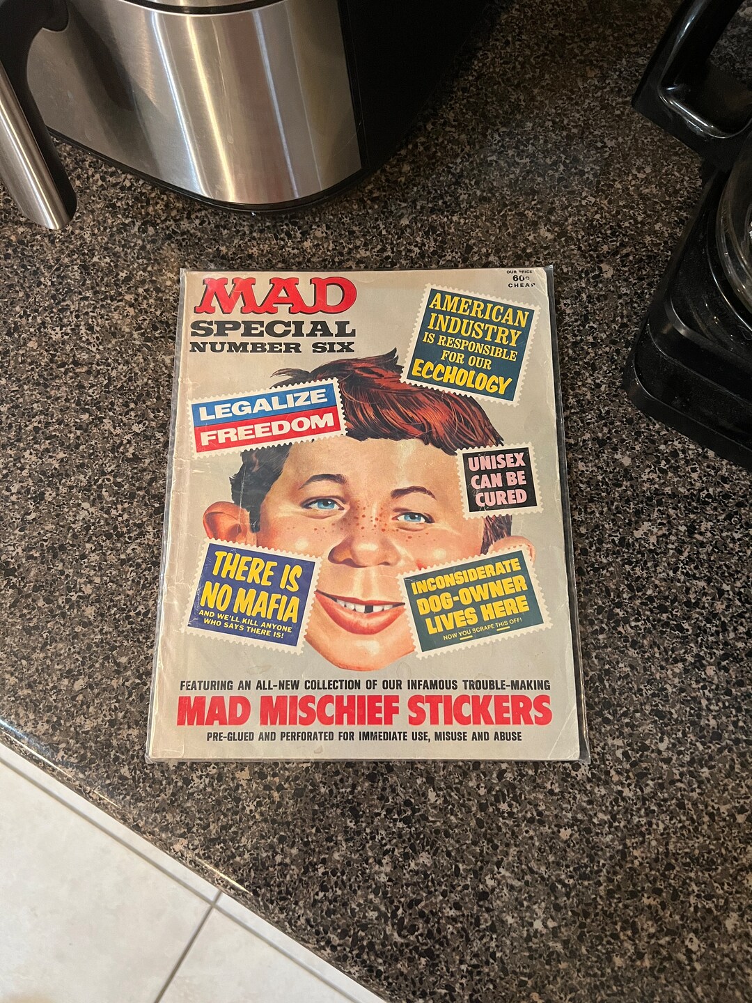 Vintage 1971 Mad Magazine Special Number Six With ALL Stickers - Etsy