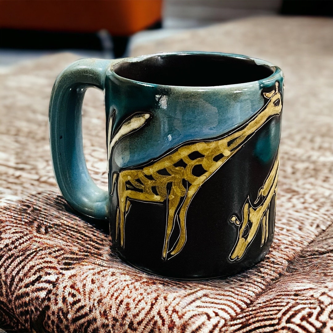 Mara Mexico Folk Art Giraffe Heavy Stoneware Pottery Mug - Etsy