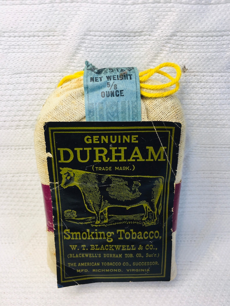 1918 Bull Durham Smoking Tobacco Pouch With Rolling Papers | Etsy