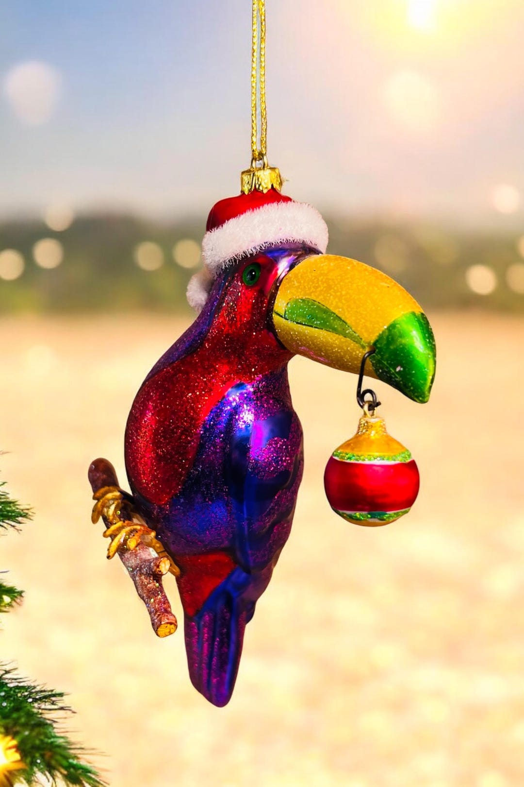 Kurt Adler Polonaise Toucan Bird Blown Glass Christmas Ornament - Etsy
