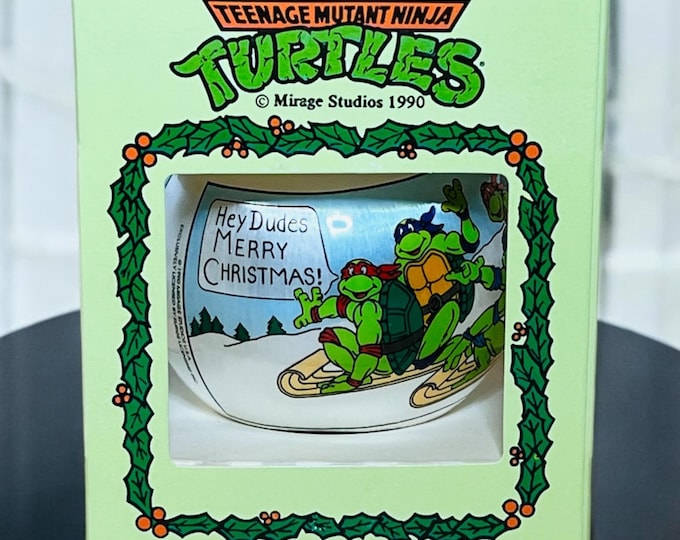 1990 Teenage Mutant Ninja Turtles 'hey Dudes Merry Christmas' Ornament ...