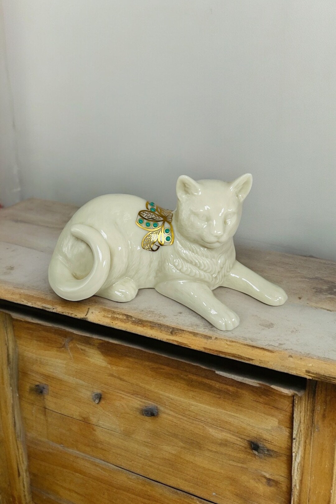 1992 Lenox China Jewels Collection White Cat Figurine - Etsy