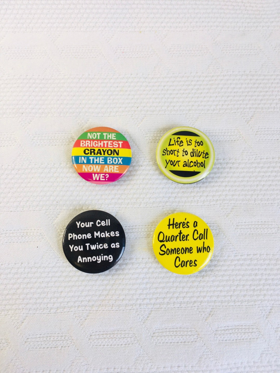 90s Novelty Funny Sayings Fridge Magnets-set of 4-ephemera - Etsy