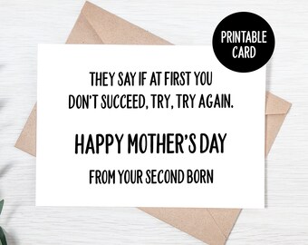 Mother's Day Duck Pun Card, Funny Mother's Day Greeting Card for Mom - Etsy