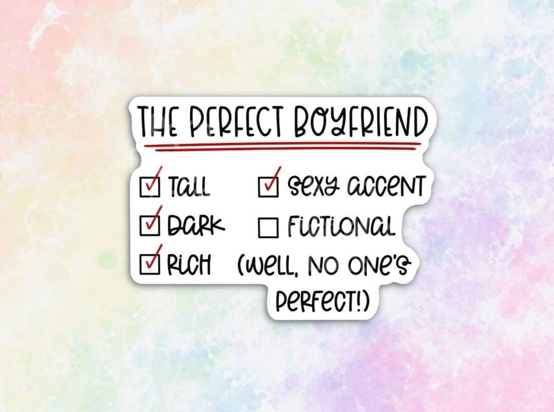 Tall Dark Fictional Boyfriend Smutty Stickers for Kindle Case Stickers ...