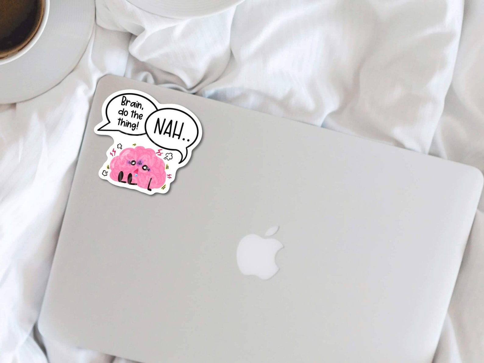 Scatterbrain Brain Fog Sticker for Laptop, Unmotivational Stickers for ...