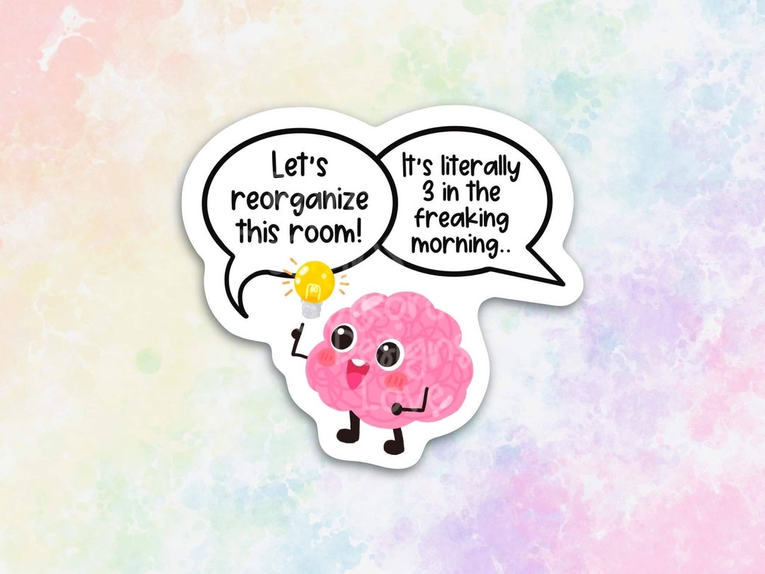 Adult ADHD Stickers for Laptop, Brain Gifts, Executive Dysfunction ...