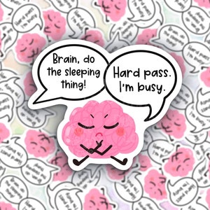 Adhd Brain Laptop Stickers for Girls, Neurodivergent Sticker, Mental ...