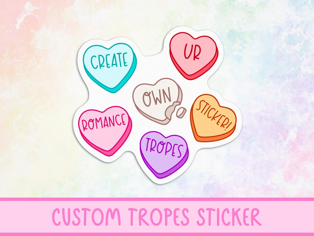 Customizable Romance Tropes Sticker, Smut Stickers for Laptop, Candy ...
