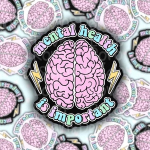Pastel Goth Brain Sticker for Water Bottle Therapist Gift - Etsy