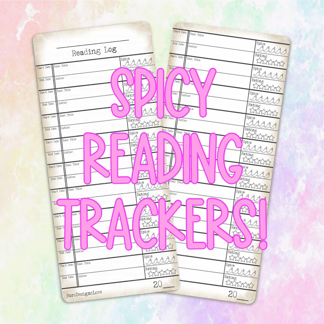 Spicy Book Tracker Bookmark for Women, Book Log for Adult Readers ...