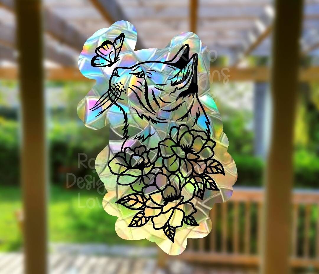 Cat Suncatcher Sticker for Windows, Stocking Stuffers for Girls ...