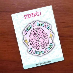Pastel Goth Brain Sticker for Water Bottle Therapist Gift - Etsy