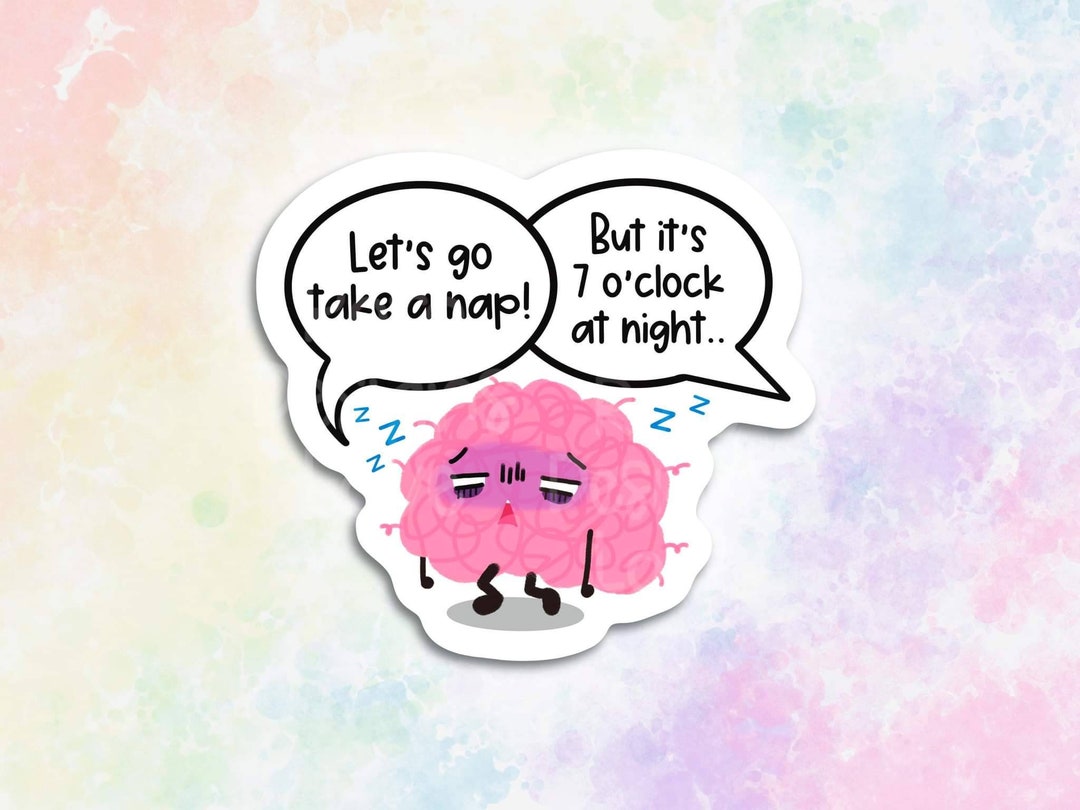 Narcolepsy Awareness Stickers for Laptop, Funny Brain Sticker, Mental ...