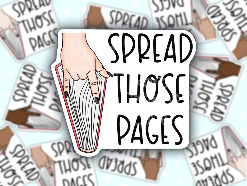 Spread Those Pages Sticker for Water Bottle Alpha Beta Omega - Etsy