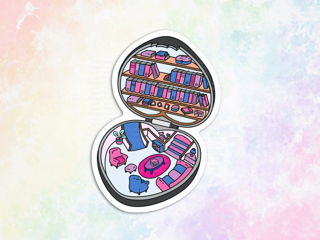Bisexual Subtle Pride Sticker for Book Club, Mini Library Bookcase ...