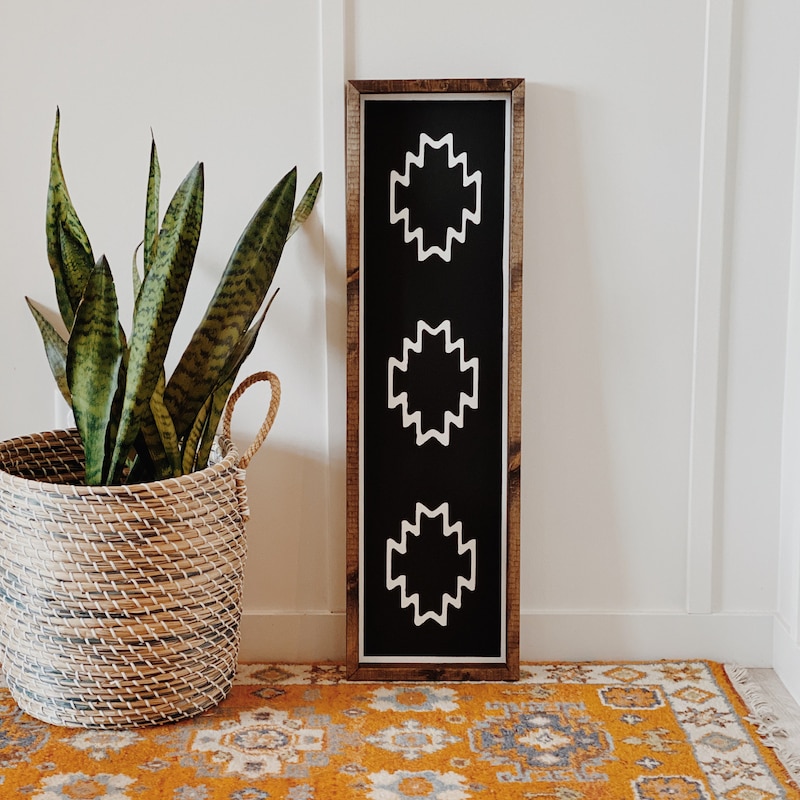 Aztec Wood Sign - Etsy