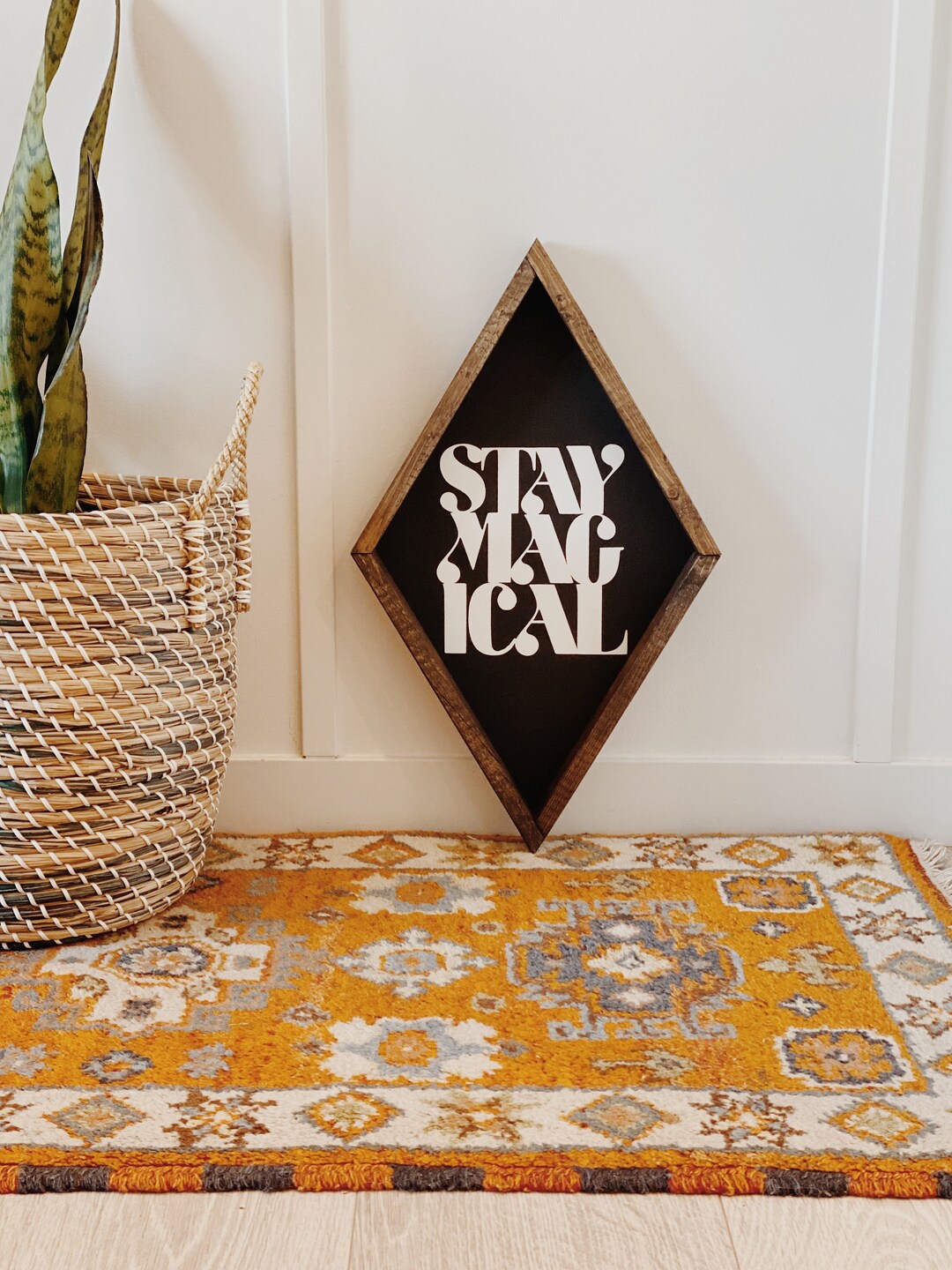 Stay Magical Diamond Wood Sign - Etsy
