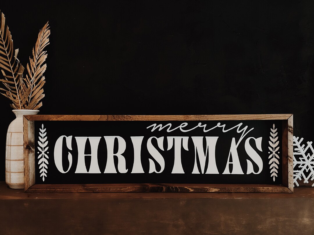 Merry Christmas Panel - Etsy