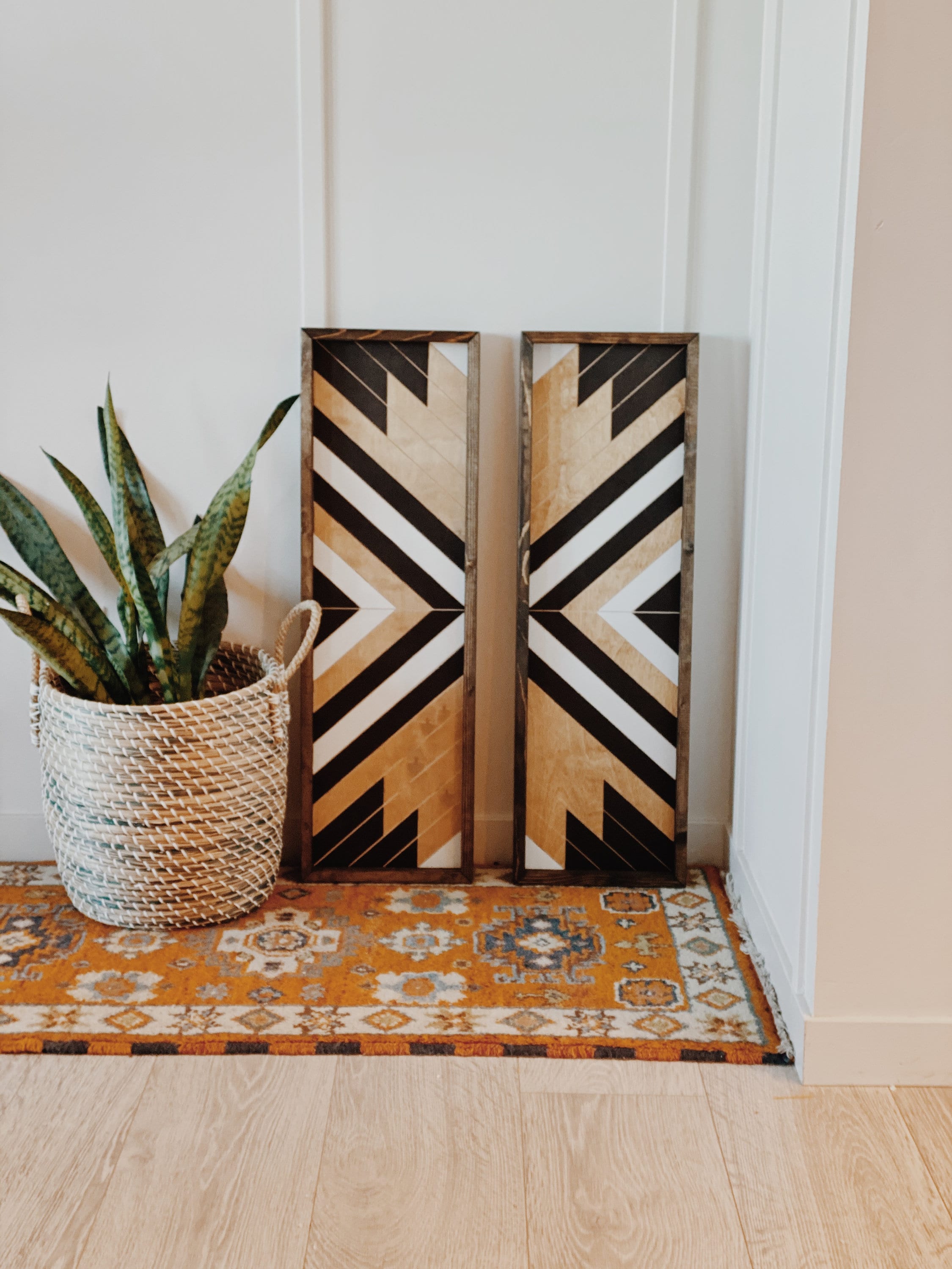 Dark Carved Wood Panels Set of Two - Etsy Canada