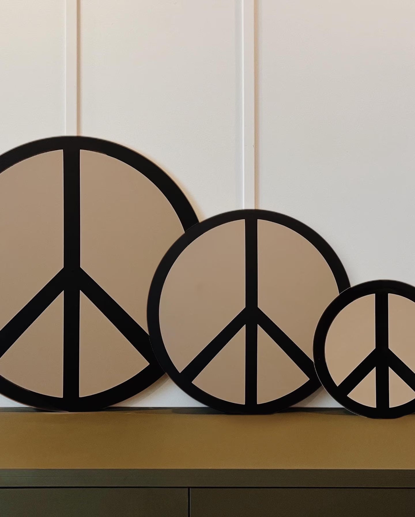 Peace Sign Wood Round - Etsy