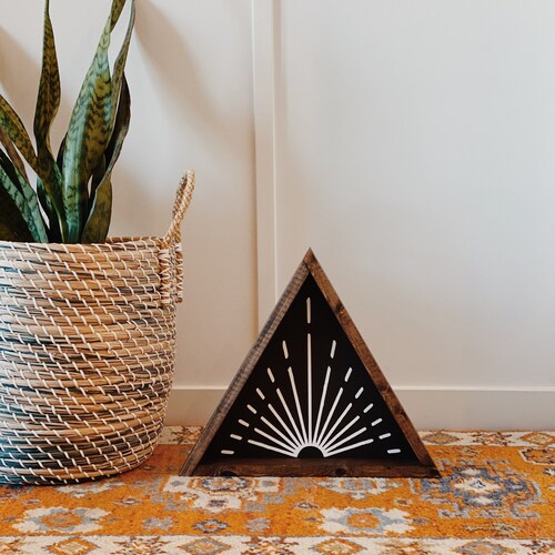 Triangle Ray Wood Sign - Etsy